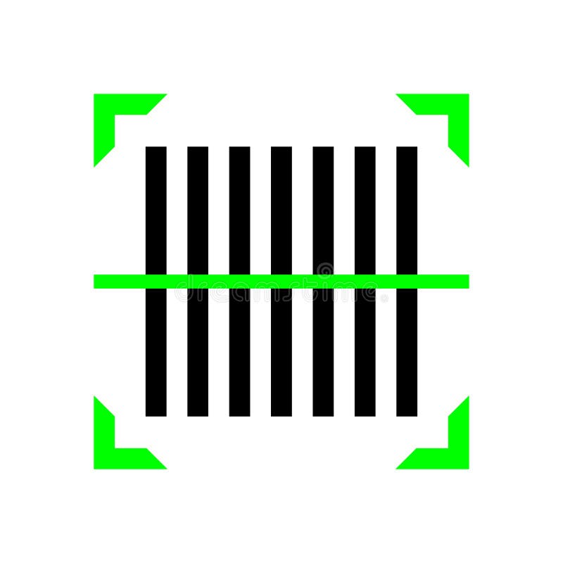 Bar Code Scan for Icon Isolated on White, Qr Code Scan Digital Symbol ...