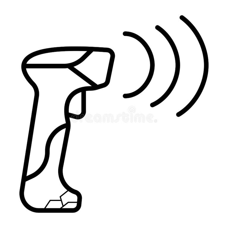 Bar code scanner icon. stock illustration. Illustration of merchandise ...