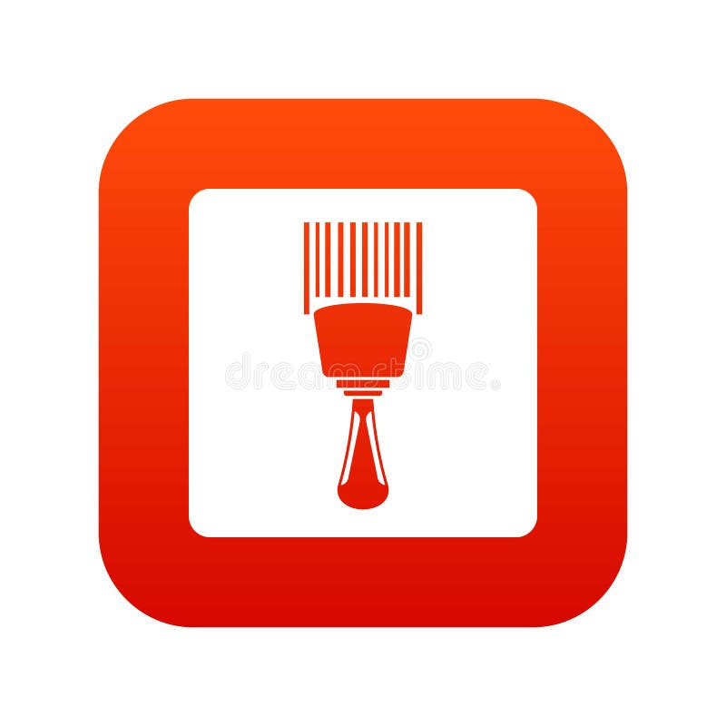 Bar Code Scanner Icon Digital Red Stock Vector - Illustration of action ...