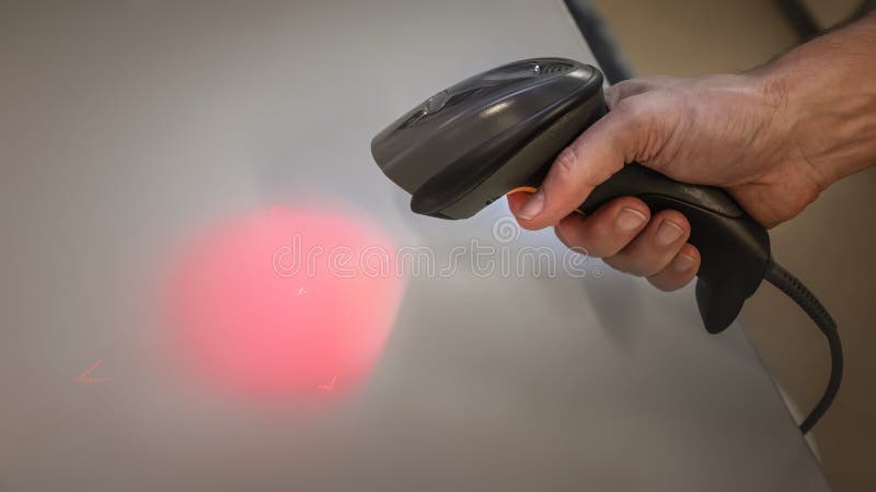 Bar Code Scanner Set. Retail Label Barcode Scan Stock Photo - Image of ...