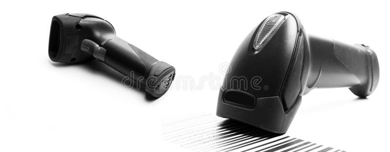 Bar Code Scanner Set. Retail Label Barcode Scan Stock Photo - Image of ...