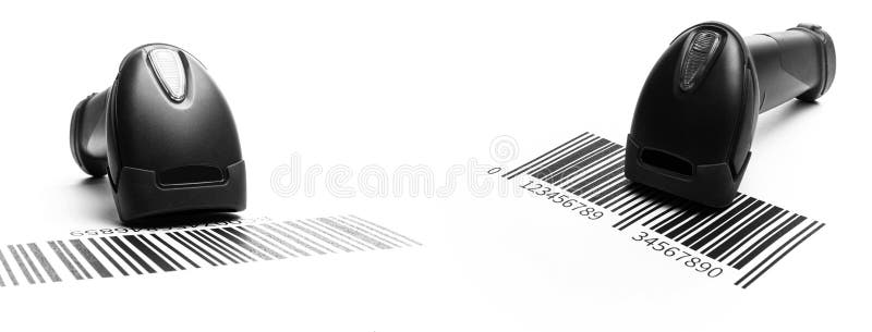 Bar Code Scanner Set. Retail Label Barcode Scan Stock Image - Image of ...