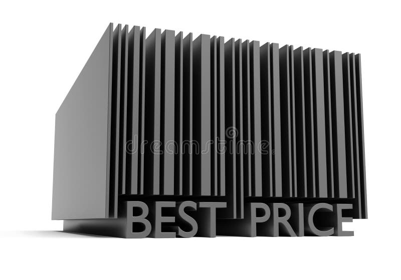 Bar Code with the Words BEST PRICE. 3D Render Stock Illustration ...