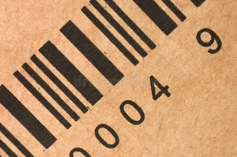 Bar Code Label on Carton Box Stock Image - Image of parcel, brown: 13384741