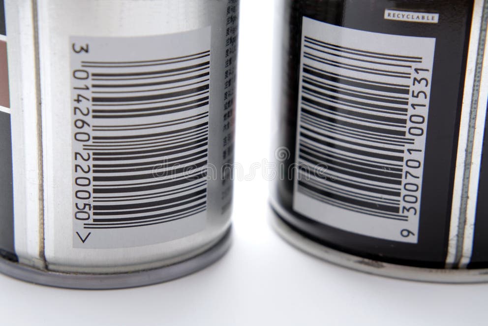 Bar codes on spray cans stock image. Image of code, identify - 2693577