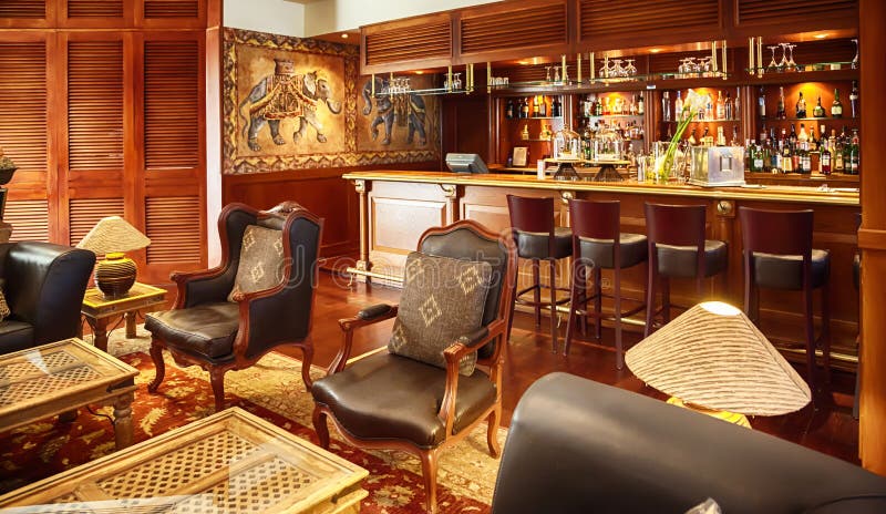 Bar in colonial style stock image. Image of decoration - 39357077