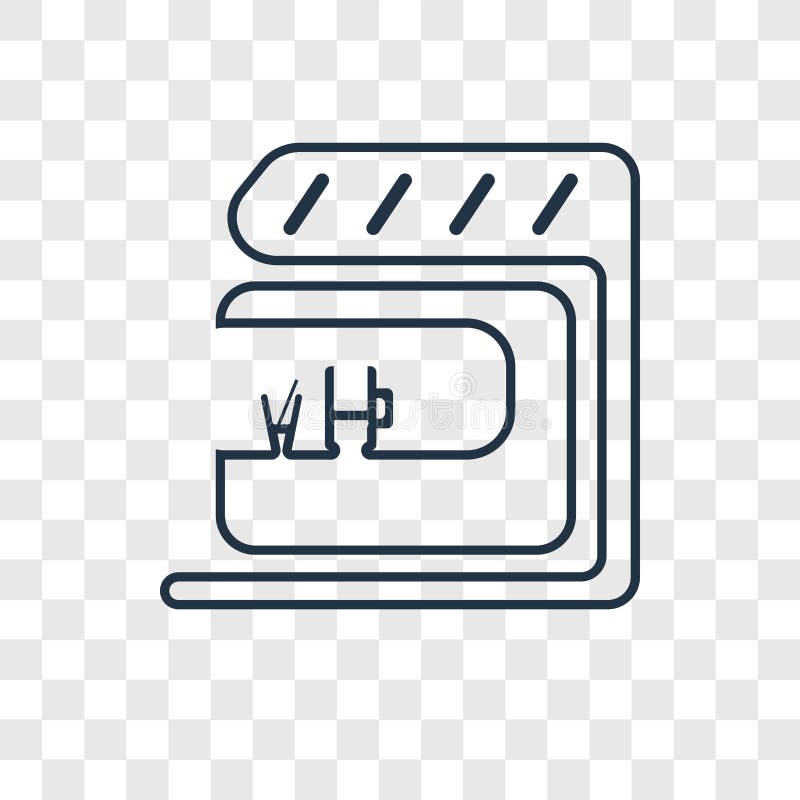 Bar Concept Vector Linear Icon Isolated on Transparent Background, Bar ...