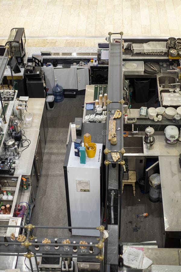 Bar Counter with Coffee, Tea and Other Products Stock Photo - Image of ...