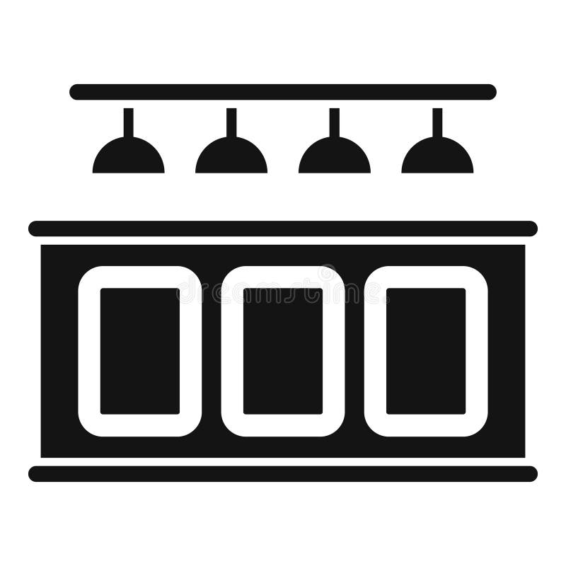 Bar Counter Interior Icon Simple Vector. Cafe Table Stock Illustration ...
