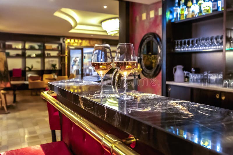 Bar Counter in the Lobby of the Hotel Stock Photo - Image of lobby ...