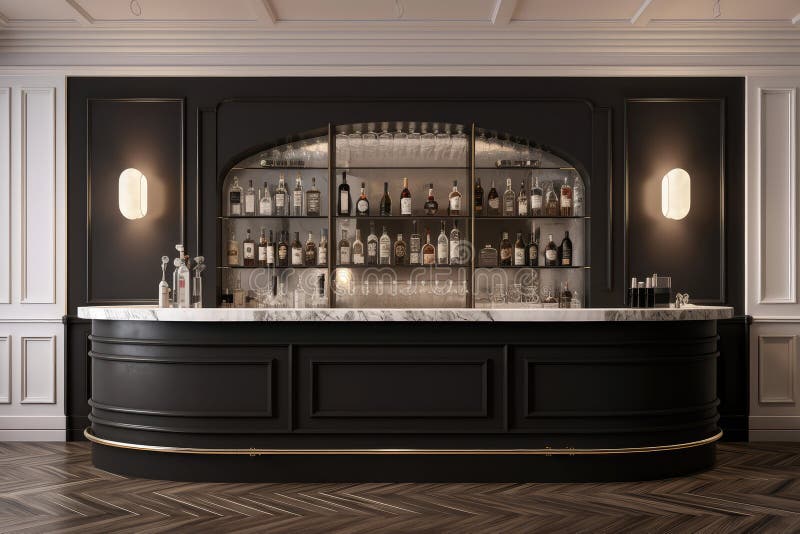 Bar Counter Modern Classic Style Interior Stock Illustration ...