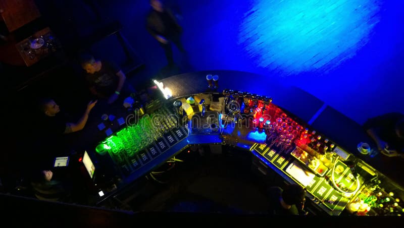 Bar Counter in the Night Club Editorial Image - Image of holiday ...