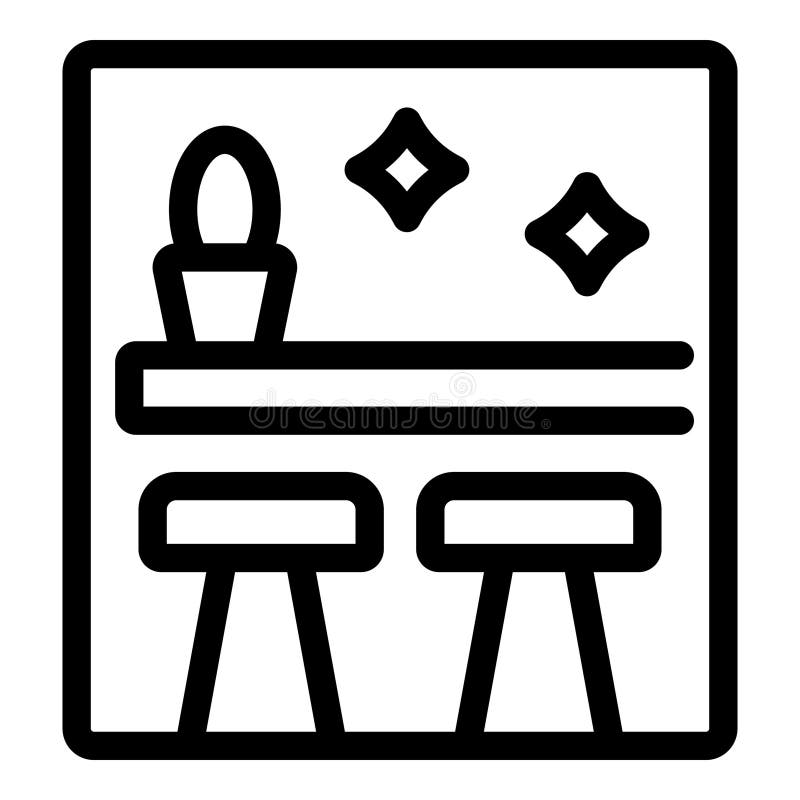 Bar Counter with Stools Shining Clean for Happy Hour Drinks Stock ...