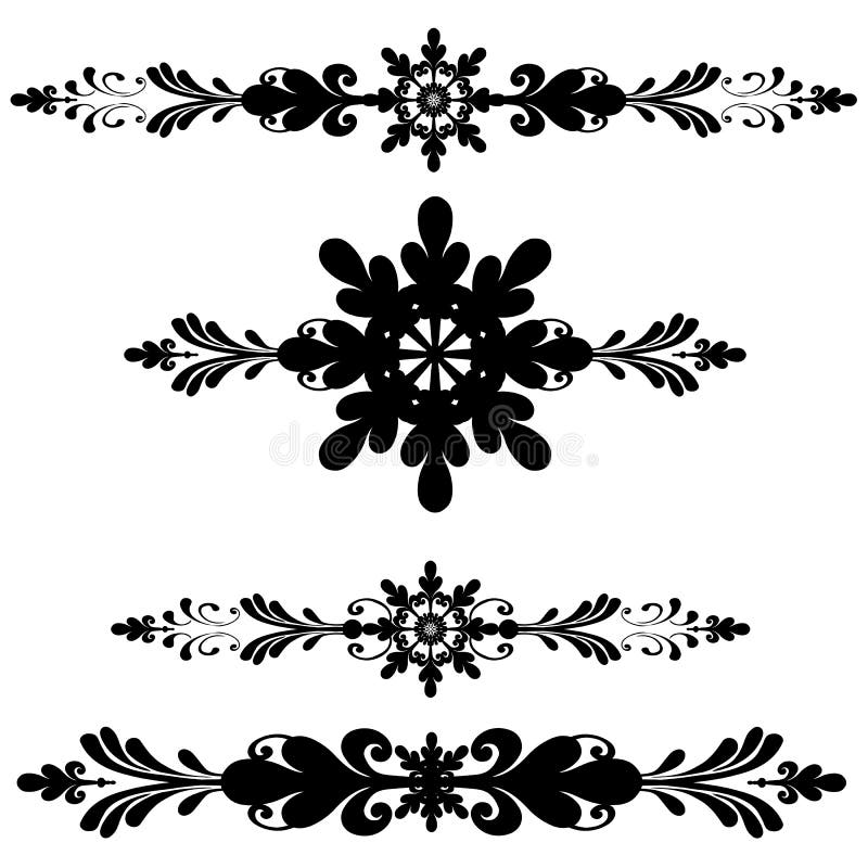 Ornamental Bar Line Divider 42 Stock Vector - Illustration of foliage ...