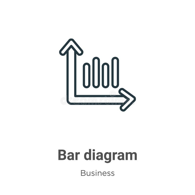 Bar Diagram Outline Vector Icon. Thin Line Black Bar Diagram Icon, Flat ...