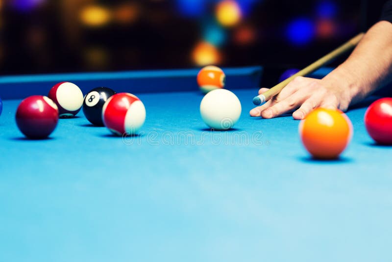 Bar games - pool billiard stock image. Image of ball - 87134307