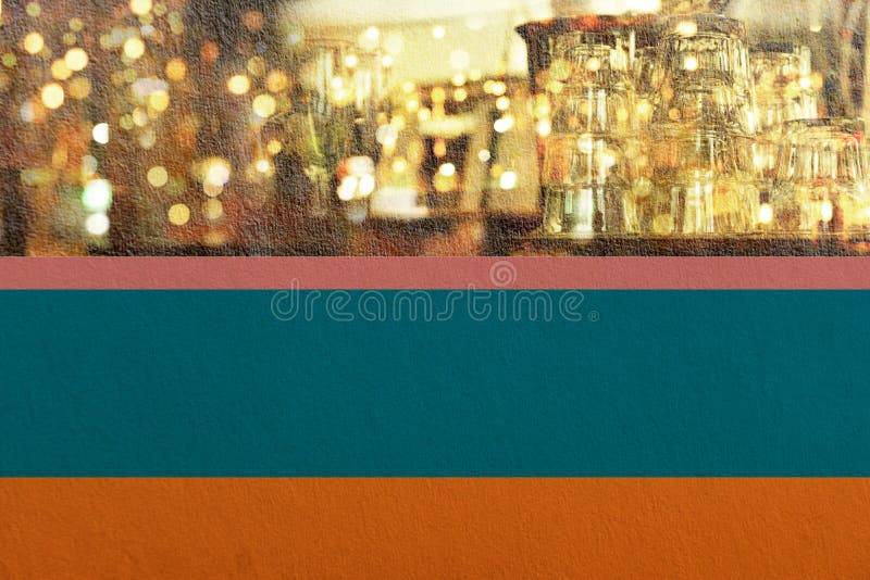 Bar Glass at Bar and Retro Color Background Stock Photo - Image of ...
