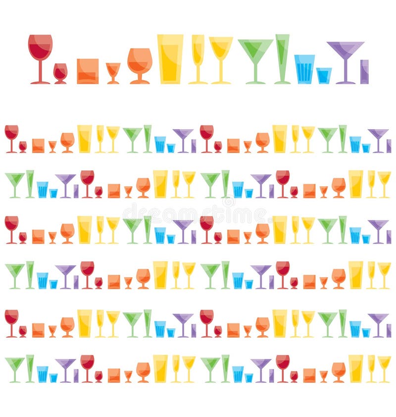 Assorted bar glasses stock vector. Illustration of champagne - 23445780