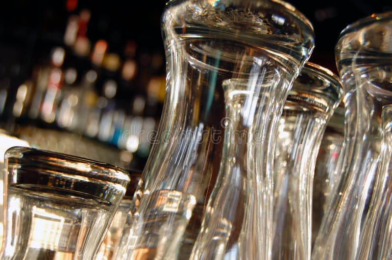 Bar Glasses stock image. Image of drinks, glasses, mirror - 4641553
