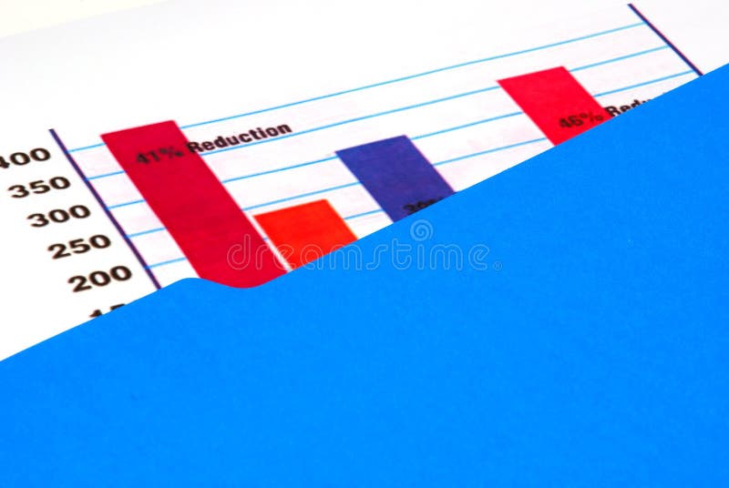 Closeup of Finance Bar Graph on the Annual Report Stock Photo - Image ...
