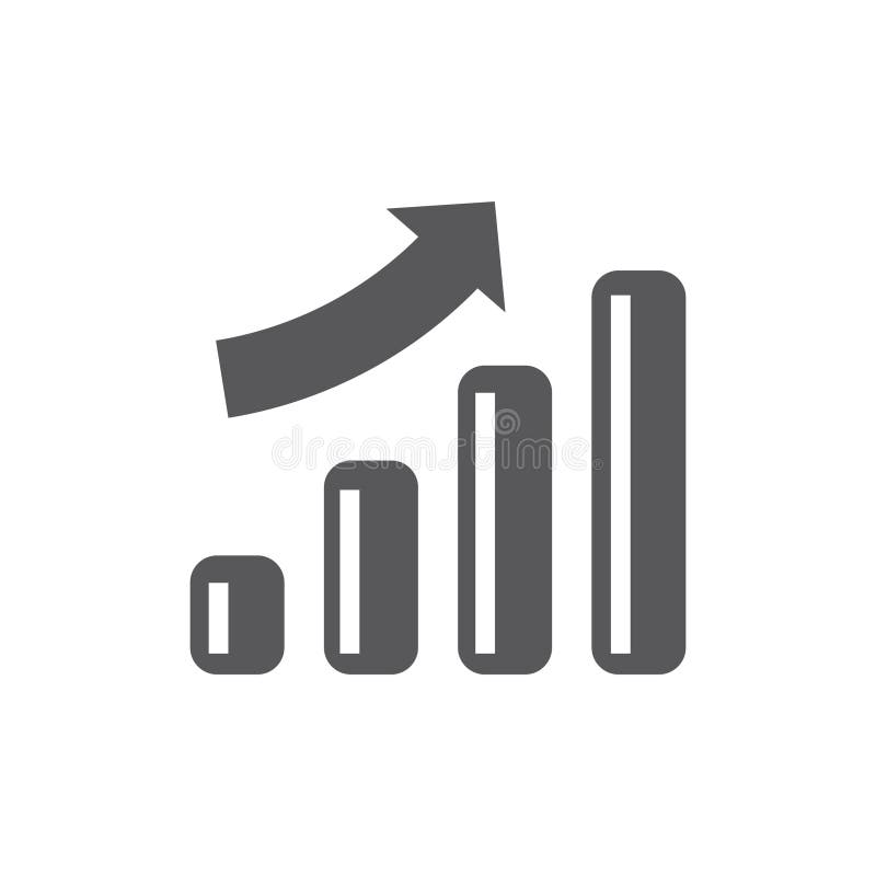 Bar Graph with Arrow. Vector Illustration Decorative Design Stock ...
