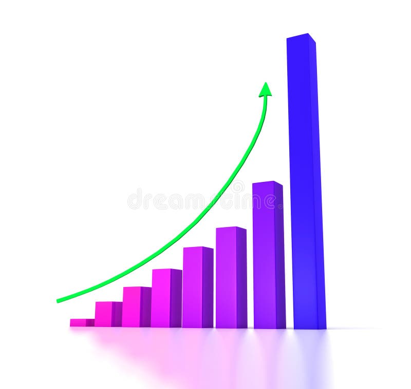 Bar graph stock illustration. Illustration of chart, calculation - 64382167