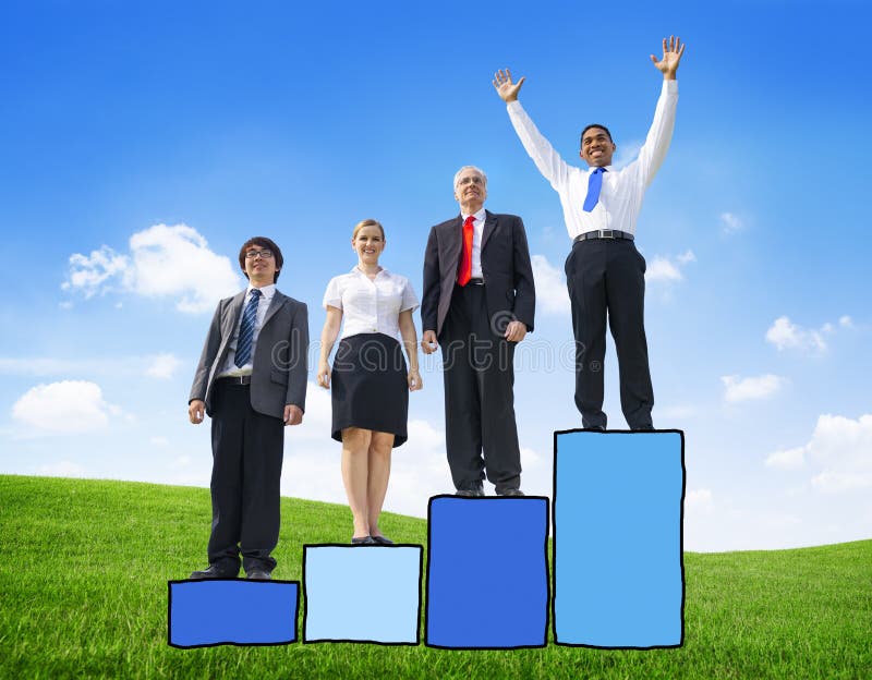 Bar Graph Business Development Occupation Team Teamwork Concept Stock ...