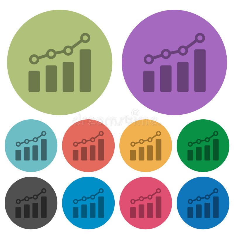 Bar Graph with Circles and Lines Color Darker Flat Icons Stock Vector ... Bar Graph with Circles and Lines Color Darker Flat Icons Stock Vector ...