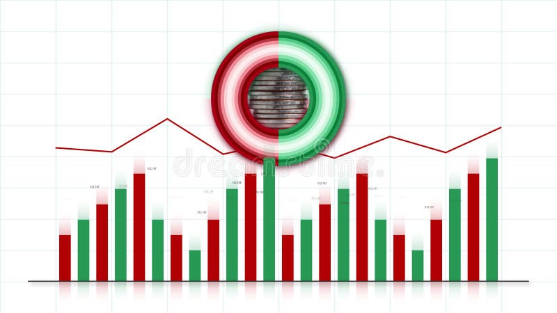 A Line Graph that Fluctuates with the Bar Graph. Stock Footage - Video ...