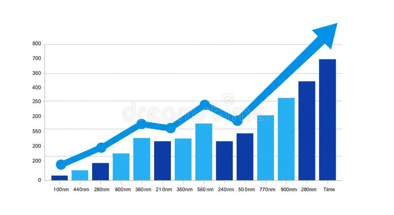 Bar Graph Featuring Blue Bars with Varying Heights, Representing Data ...