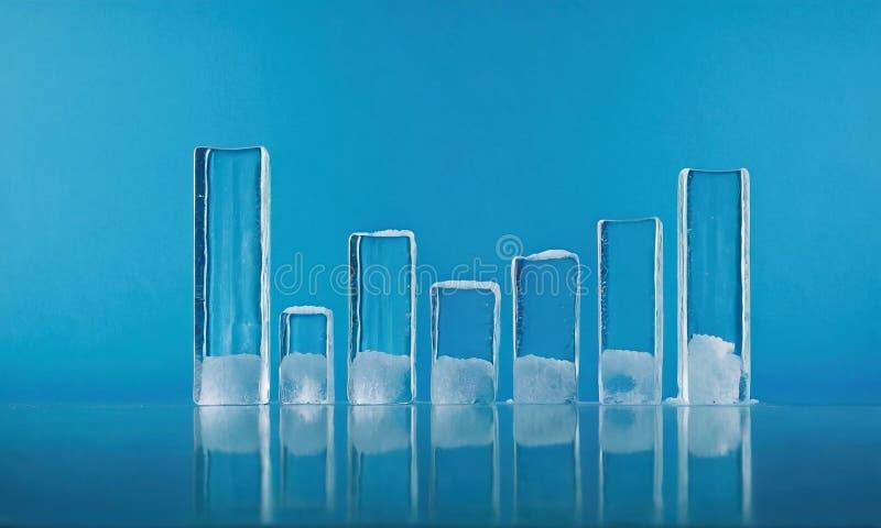 Bar Graph in the Form of Ice Rectangles Stock Illustration ...