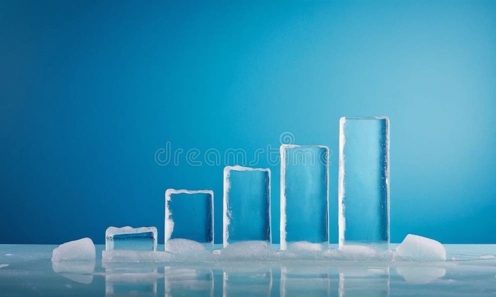 Bar Graph in the Form of Ice Rectangles Stock Illustration ...