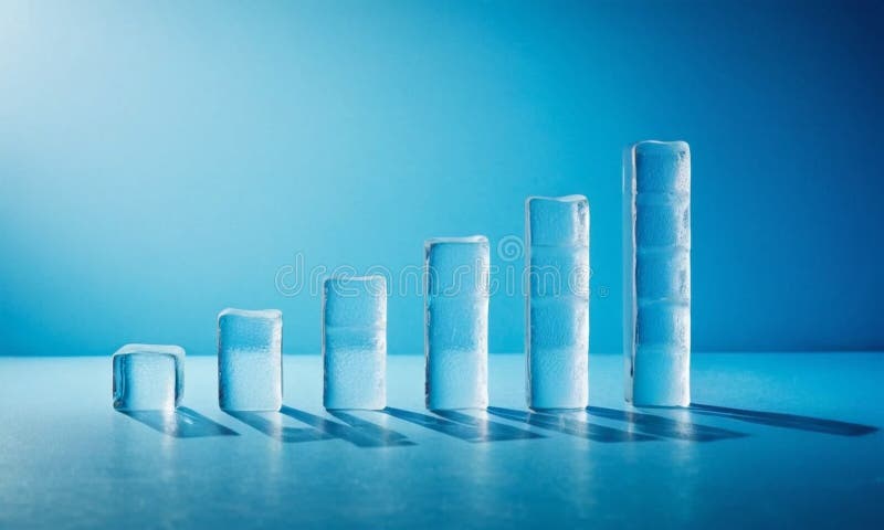 Bar Graph in the Form of Ice Rectangles Stock Illustration ...