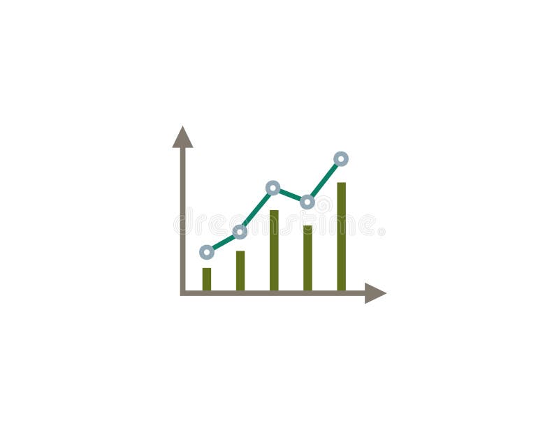 Bar Graph, Growth Icon. Vector Illustration. Flat Design Stock Vector ...