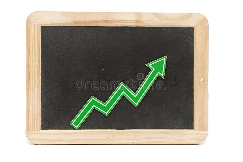 Bar graph of growth stock photo. Image of drawing, chalk - 31382396