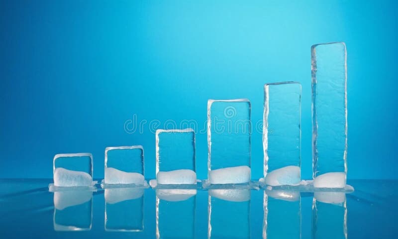Bar Graph in the Form of Ice Rectangles Stock Illustration ...