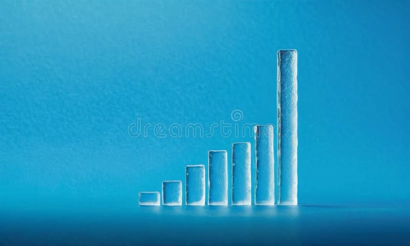 Bar Graph in the Form of Ice Rectangles Stock Illustration ...