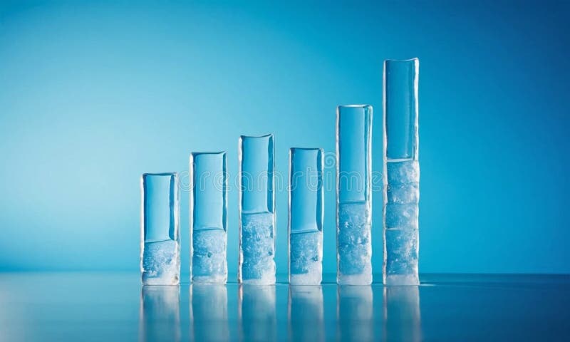 Bar Graph in the Form of Ice Rectangles Stock Illustration ...