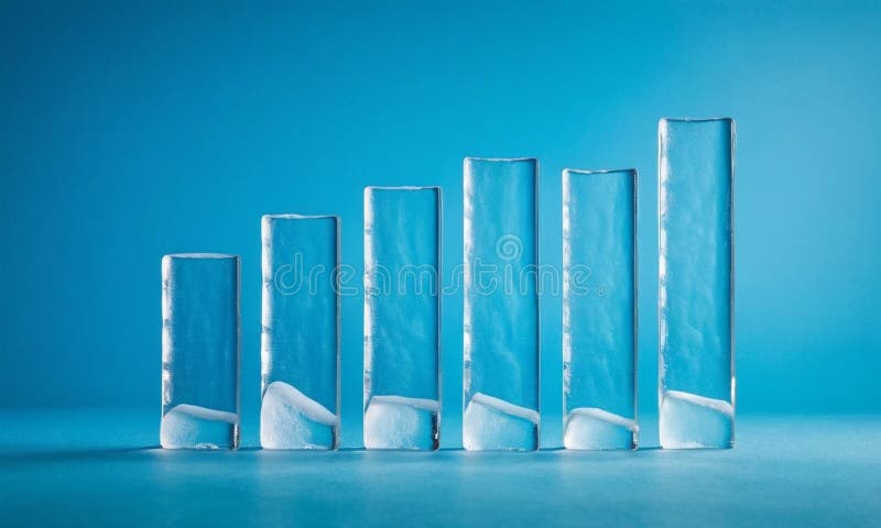 Bar Graph in the Form of Ice Rectangles Stock Illustration ...
