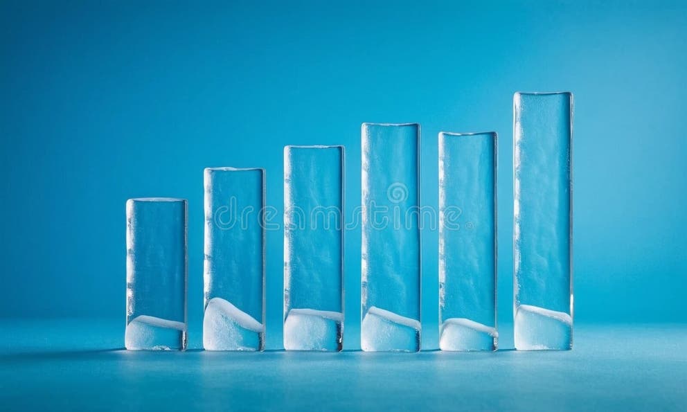 Bar Graph in the Form of Ice Rectangles Stock Illustration ...