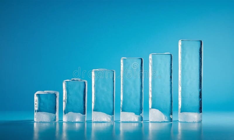 Bar Graph in the Form of Ice Rectangles Stock Illustration ...