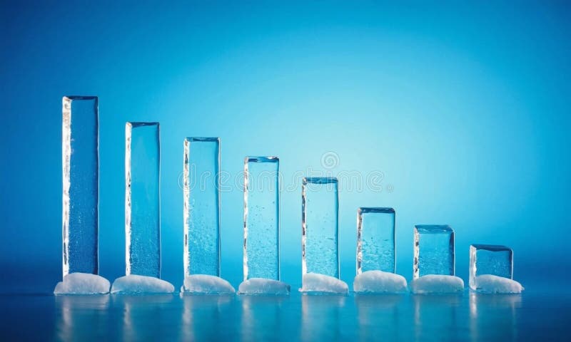 Bar Graph in the Form of Ice Rectangles Stock Illustration ...