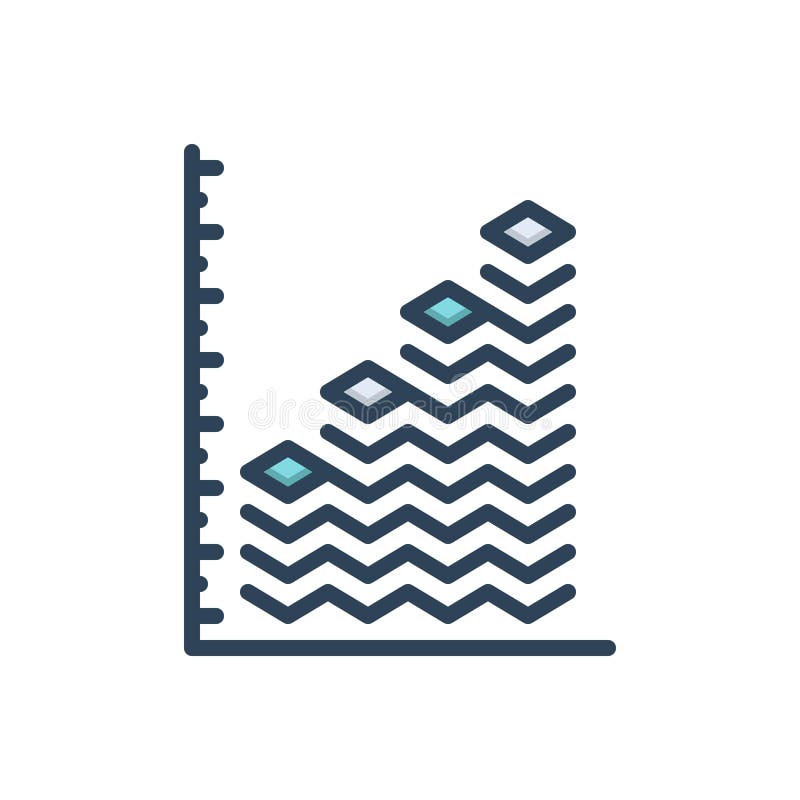 Color Illustration Icon for Bar Graph, Chart and Data Stock Vector ...