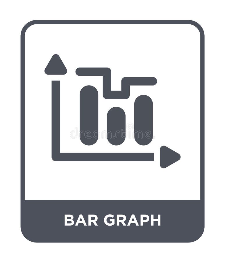 Bar Graph Icon in Trendy Design Style. Bar Graph Icon Isolated on White ...