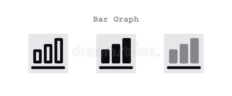 Bar graph icons set stock vector. Illustration of visualization - 270710545