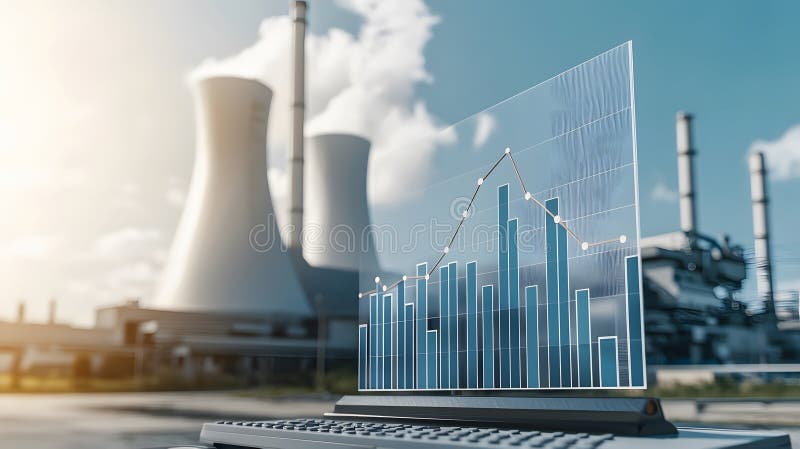 Bar Graph Illustration Displaying Growth Trends in Nuclear Energy ...