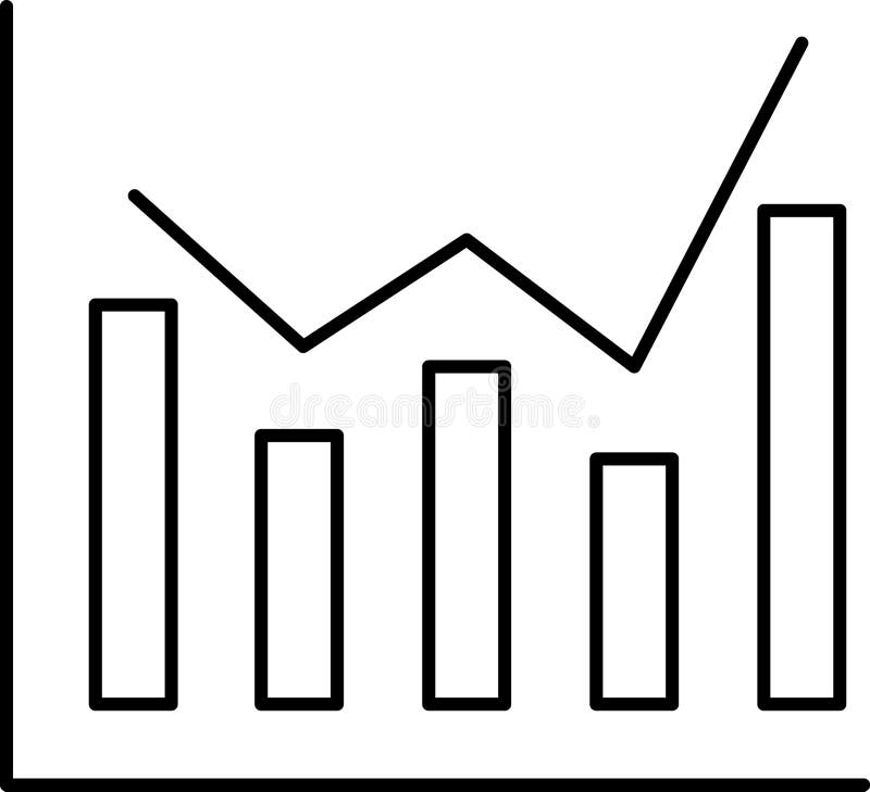 Bar Graph Line Icons Set. Graph, Line, Bar, Chart, Diagram, Report ...