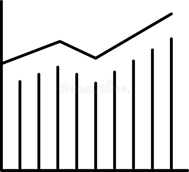 Bar Graph Line Icons Set. Graph, Line, Bar, Chart, Diagram, Report ...