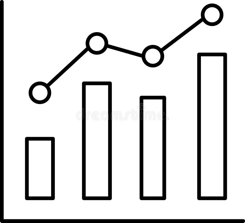 Bar Graph Line Icons Set. Graph, Line, Bar, Chart, Diagram, Report ...