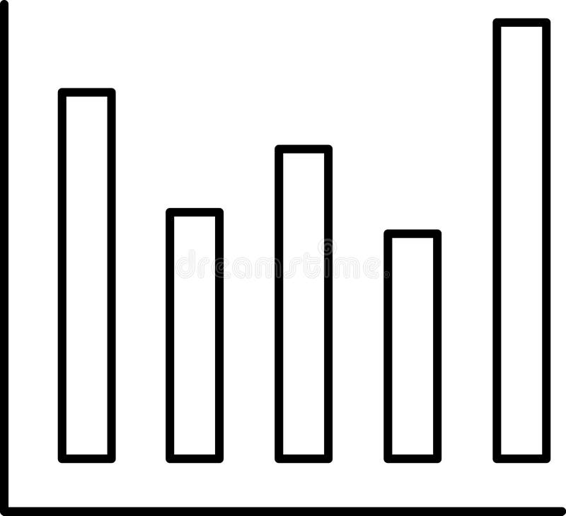 Bar Graph Line Icons Set. Graph, Line, Bar, Chart, Diagram, Report ...